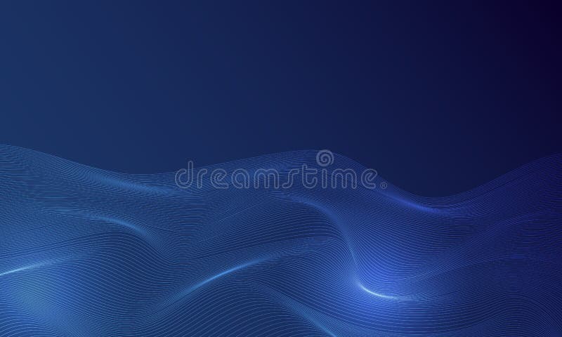 Abstract Particles Wave Blue is a Wave of Technology Stock Vector ...