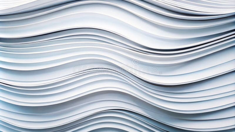 Abstract Wave Composition Layered White Curves Stock Illustration ...
