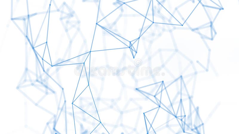 Abstract Wave with Connected Dots with Digit Counter and Lines Stock Illustration - Illustration ...