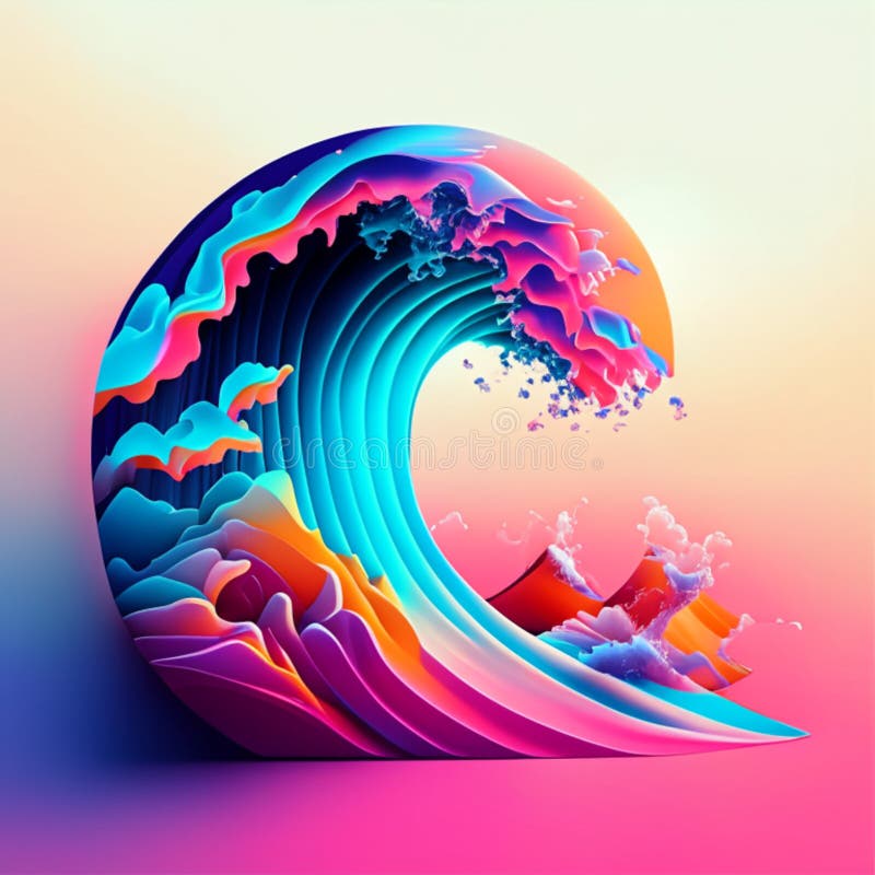 Abstract Wave. 3D Illustration. 3D Rendering. 3D Illustration Stock ...