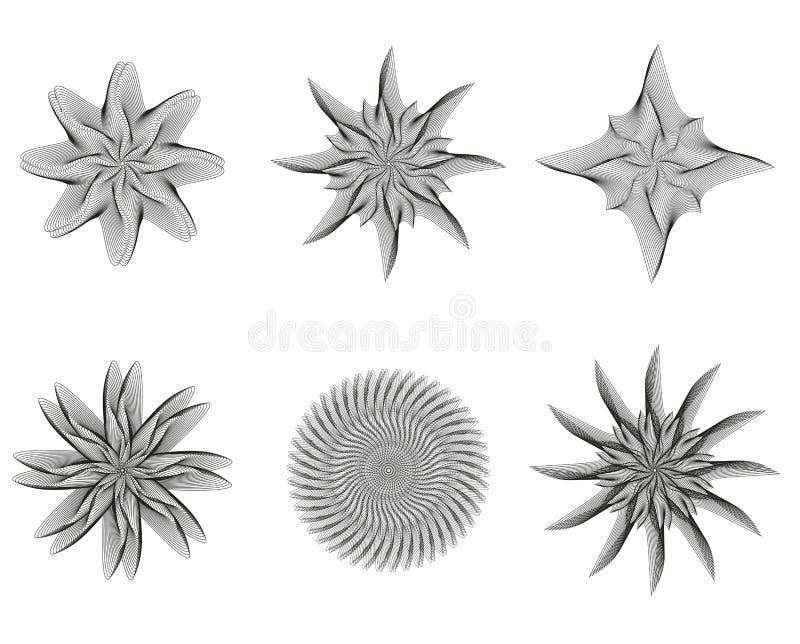 Abstract Wave Decorative Stars. Abstract Decorative Design. Stock ...