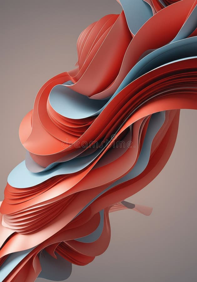 Abstract Wave Design Featuring Flowing Red Blue Layers Stock Photos ...