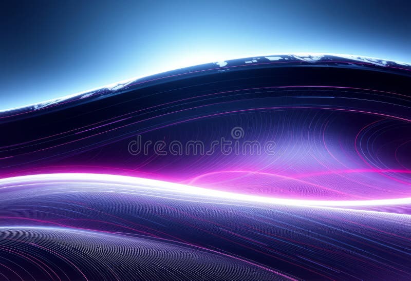 Abstract Wave Design in a Futuristic and Sci Fi Style Stock ...