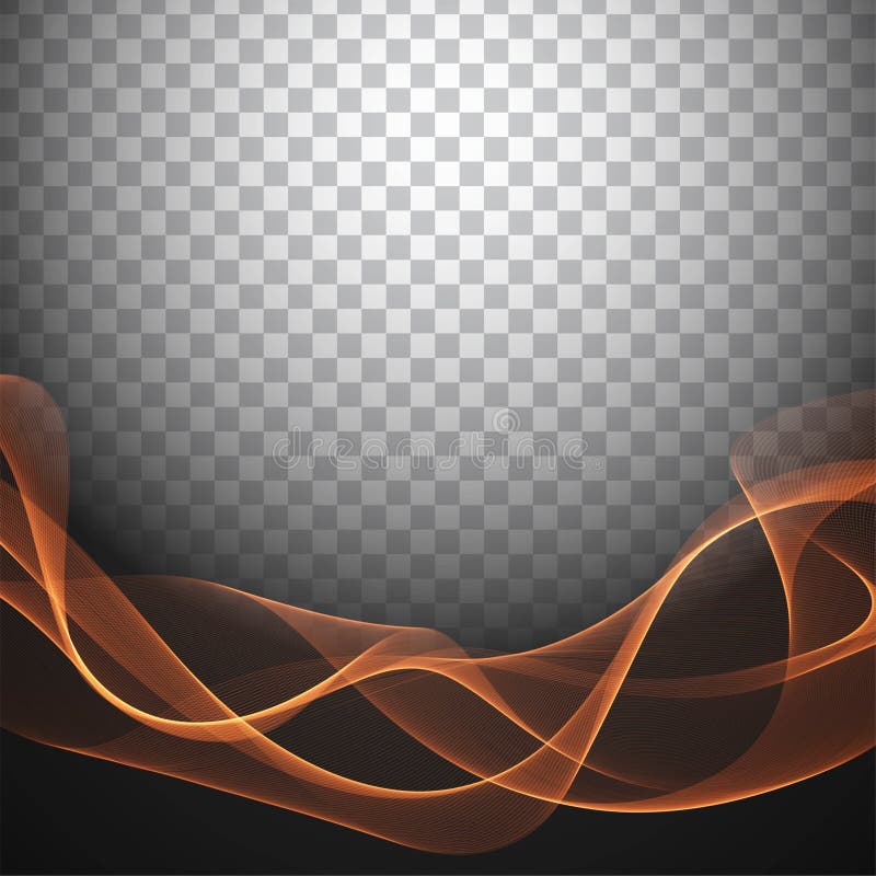 Abstract Wave Design Stylish Transparent Background Stock Vector ...
