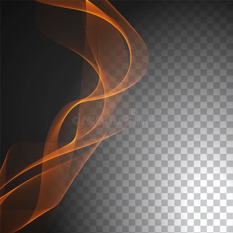 Abstract Wave Design Stylish Transparent Background Stock Vector ...