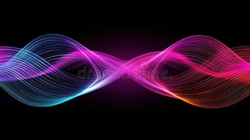 Abstract Wave Design with Vibrant Colors Representing Energy and ...