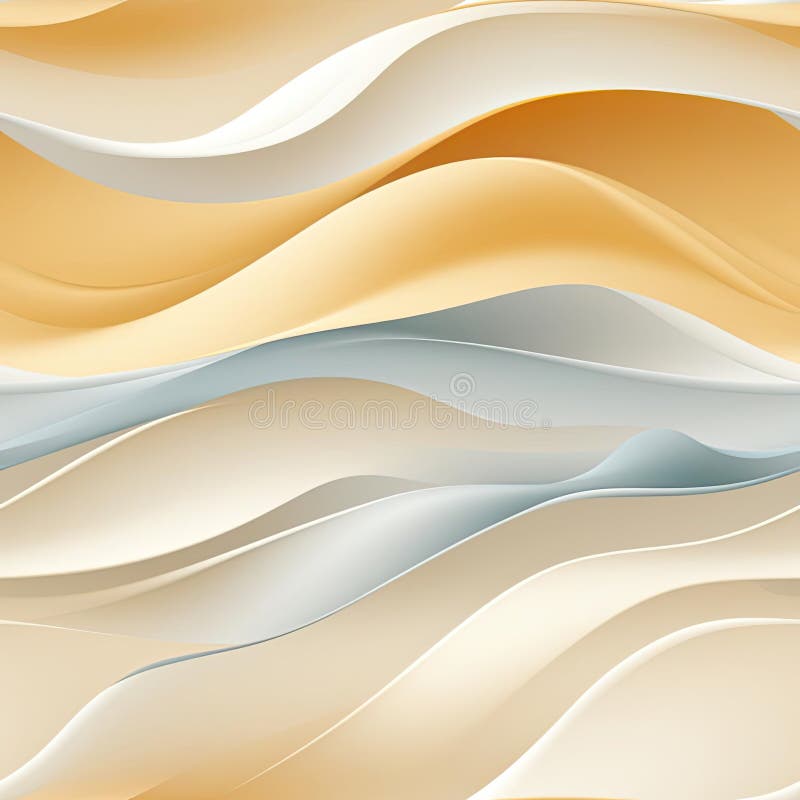 Abstract Wave Designs in White and Beige with Soft Edges (tiled) Stock ...