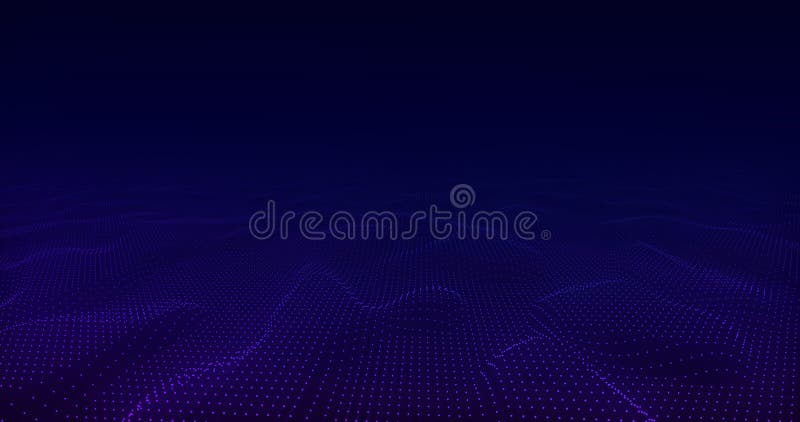 Abstract Wave Dots Data Fog Creating Futuristic Landscape Stock ...