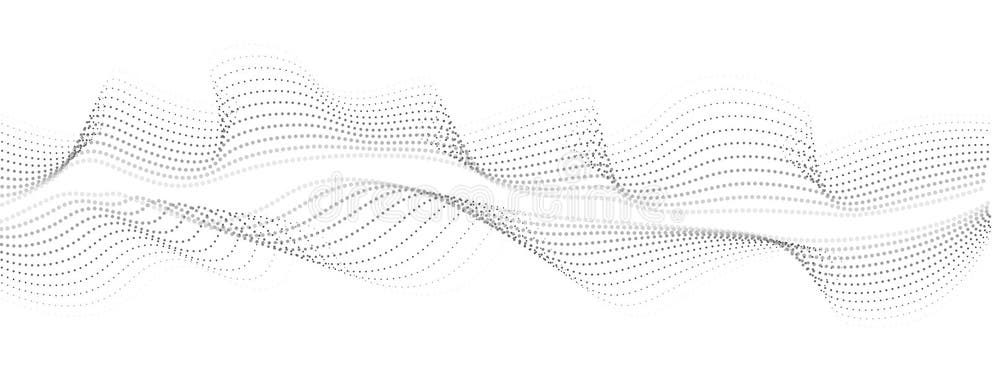 Abstract Wave Dots Line Element. Wave with Blend Lines . a Curved Wavy ...