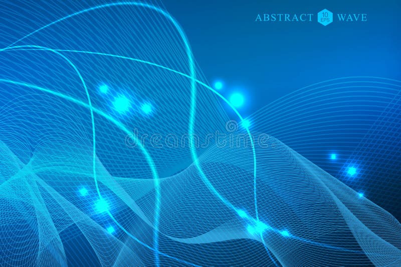 Abstract Wave Element for Design.Big Data Visualization Background ...
