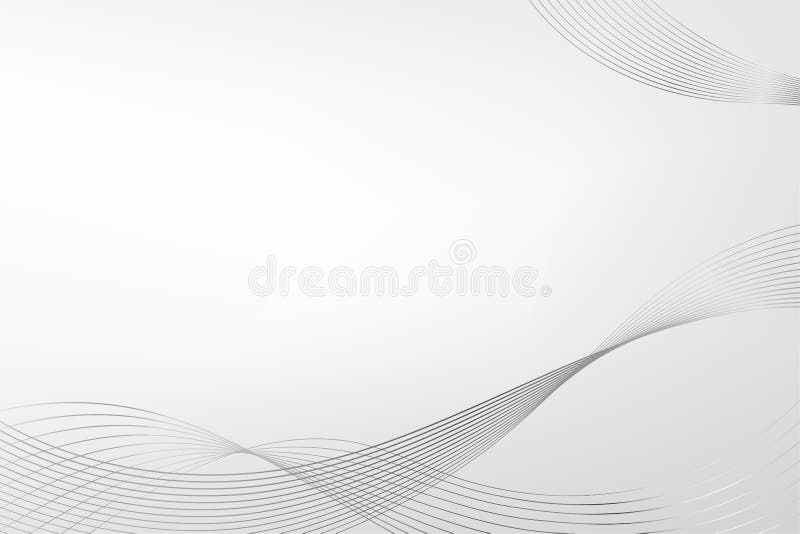 Abstract Wave Element on Grey Background. Grey Wave. Stock Vector ...