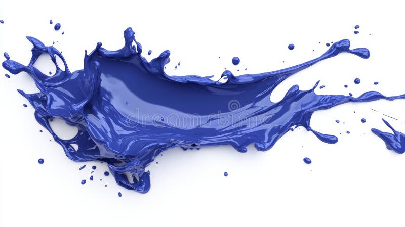 The Abstract Wave Explosion is Isolated on a White Background in Blue ...