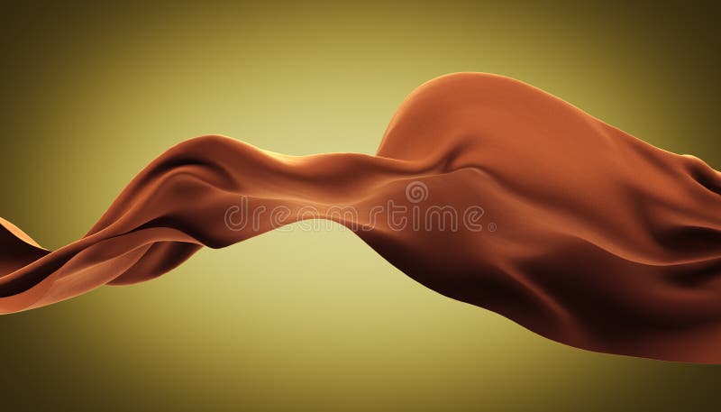 Abstract Wave Fabric Movement Dynamic Orange Color Stock Illustration ...