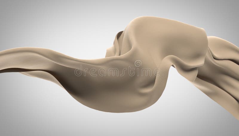 Abstract Wave Fabric Movement Dynamic Orange Color Stock Illustration ...