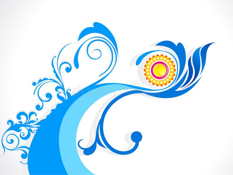 Abstract Wave Floral Background Stock Vector - Illustration of design ...