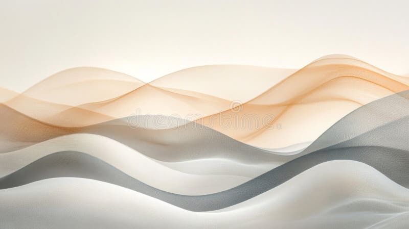 Abstract Wave Forms in Grey and Beige Tones Stock Illustration ...