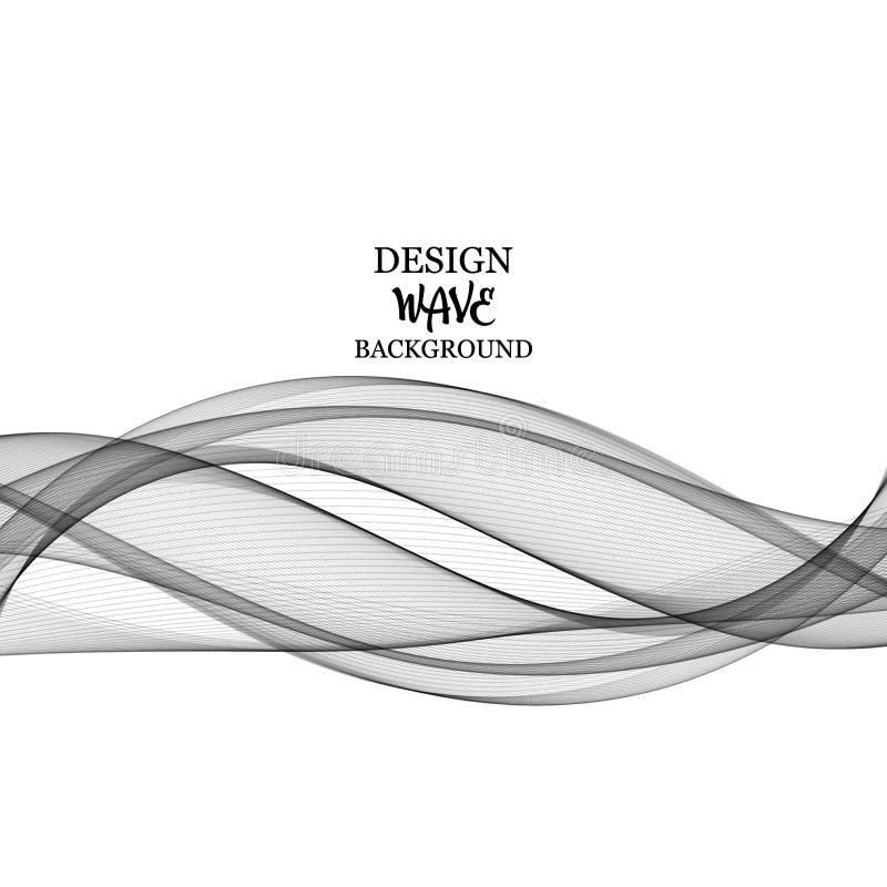 Abstract Wave Gray Lines on White Background, Design Element Stock ...