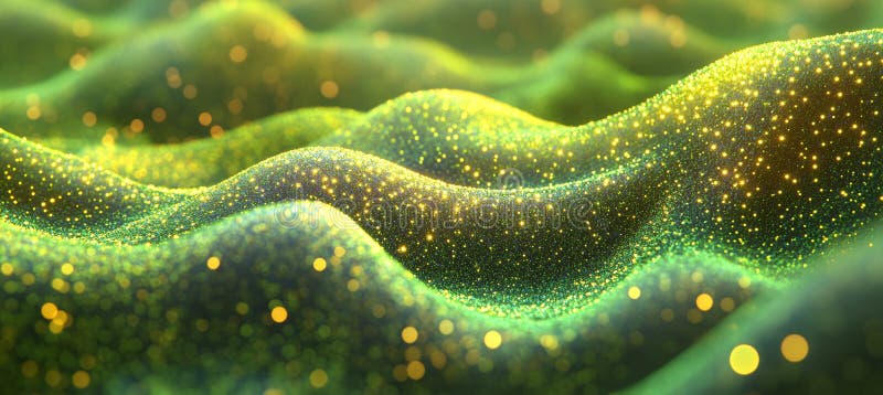 Abstract Wave. Green and Yellow Wavy Background Stock Illustration ...