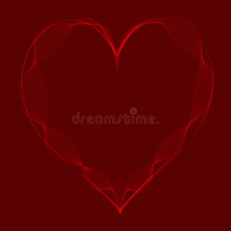 Abstract Wave Heart Shaped Curve Vector Background Stock Vector ...