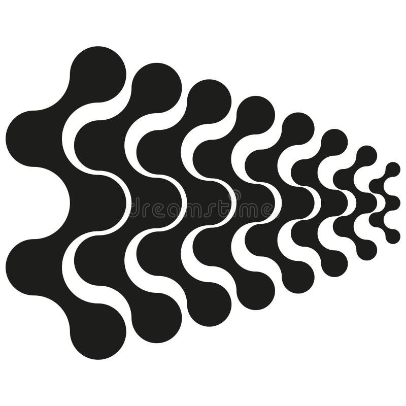 Abstract Wave Icon. Futuristic Fluid Shape. Organic Smooth Design ...