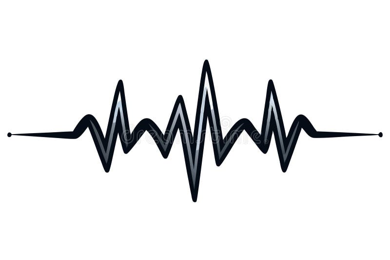Abstract Wave Illustration with Sharp Peaks and Smooth Curves ...