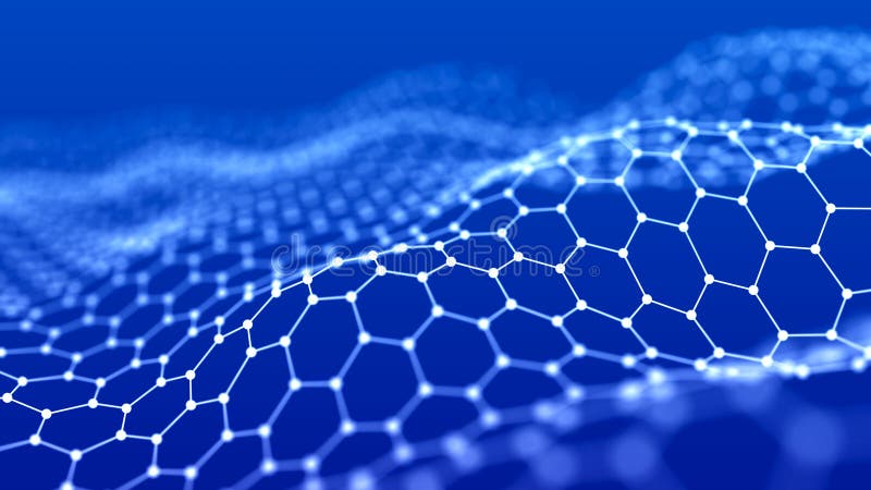 Abstract Wave of Information Data Flow. Technology Background.3D ...