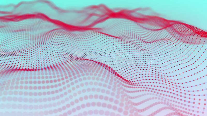 Abstract Wave on a Light Background. Wave of Particles. the Concept of ...