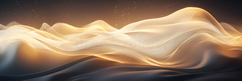 Abstract Wave Light Effect in Perspective Vector Illustration Stock ...