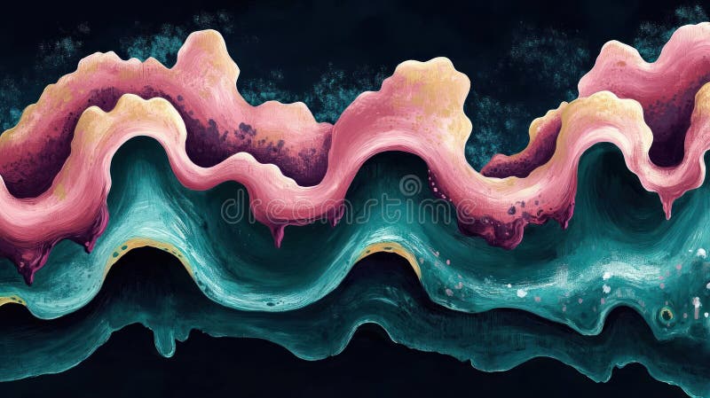 Abstract Wave-like Patterns in Vibrant Colors, Creating a Visually ...