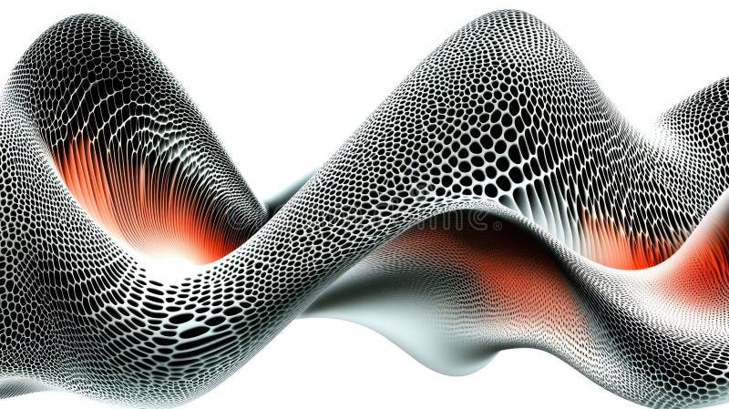 Abstract Wave-like Structure with a Textured Surface and Gradient ...