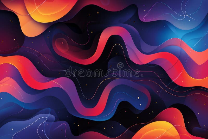 Abstract Wave-like Structures in Warm Tones. Stock Photo - Image of ...