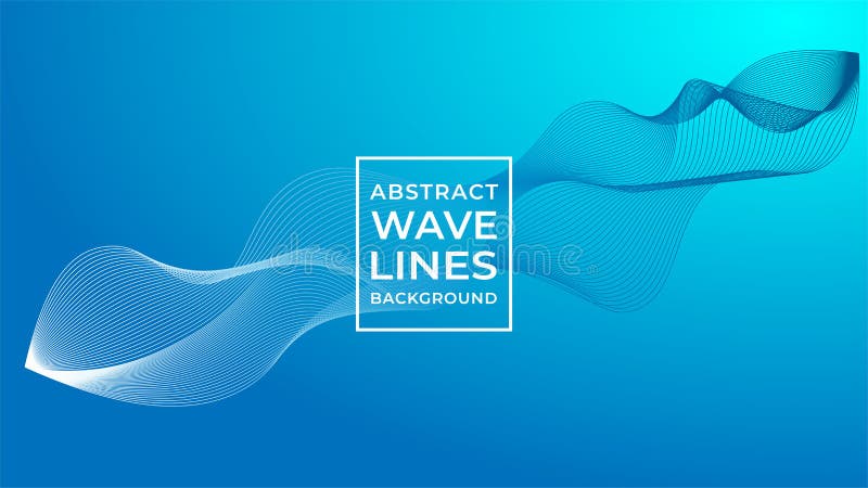 Abstract Wave Line Background Design Vector, Blue Water, Underwater ...
