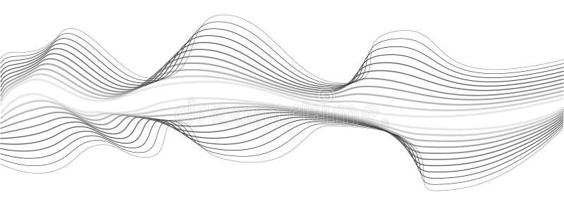 Abstract Wave Line Element. Wave with Blend Lines . a Curved Wavy Line ...
