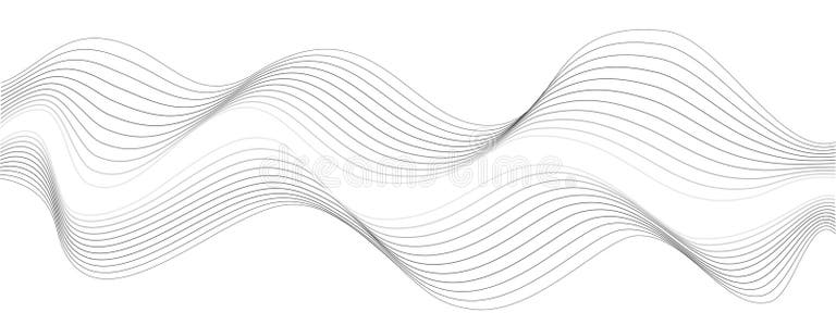 Abstract Wave Line Element. Vector Wave with Blend Lines . a Curved ...
