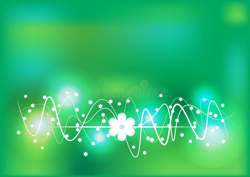Abstract Wave Line and Flower Designs Vector Background Stock Vector ...