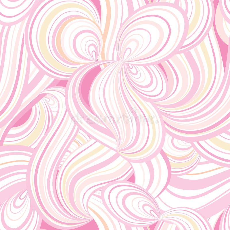 Abstract Wave Line and Loops Seamless Pattern. Grid Swirl Waves Stock ...