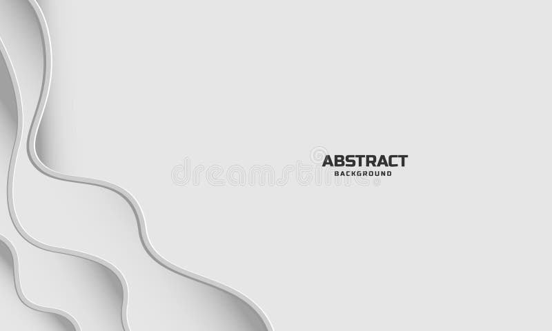 Abstract Wave Line White Gray Background Design Stock Vector ...