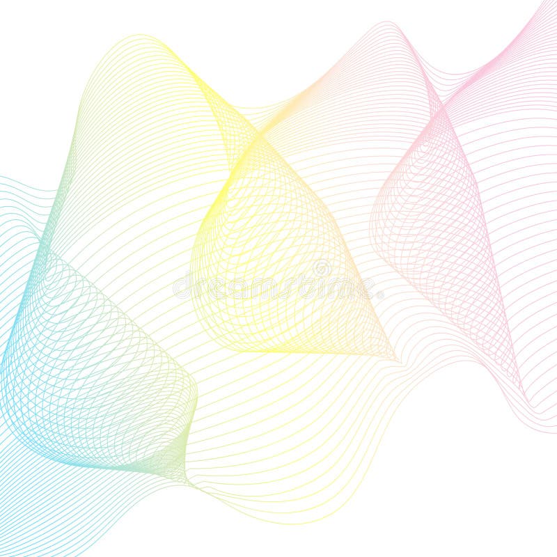 Abstract Wave Lines Background Stock Vector - Illustration of light ...