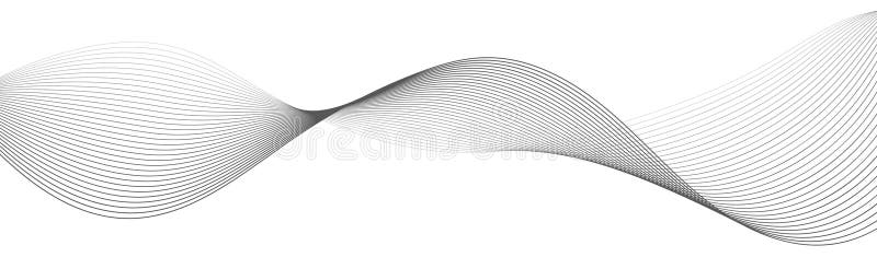 Abstract Wave Lines Background, Graphic Thin Curves Design Element ...