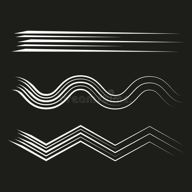 Abstract Wave Lines. Curved Stripe Design. Geometric Vector Pattern ...