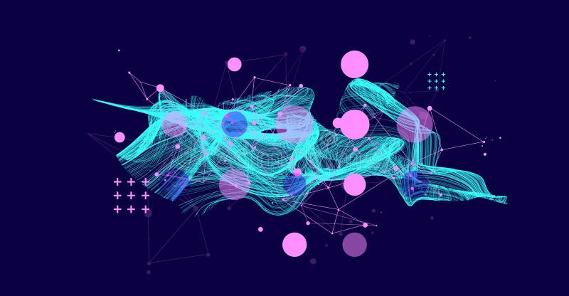 Abstract Wave Lines. Design Element for Technology, Science, Modern ...