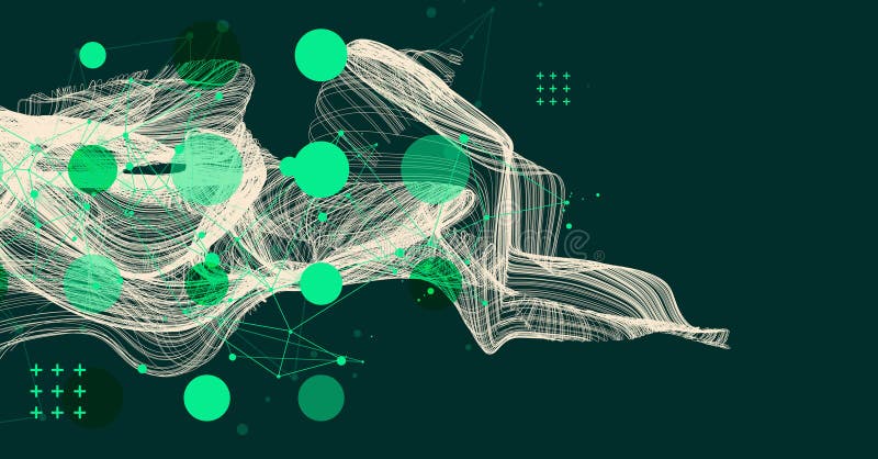 Abstract Wave Lines. Design Element for Technology, Science, Modern ...