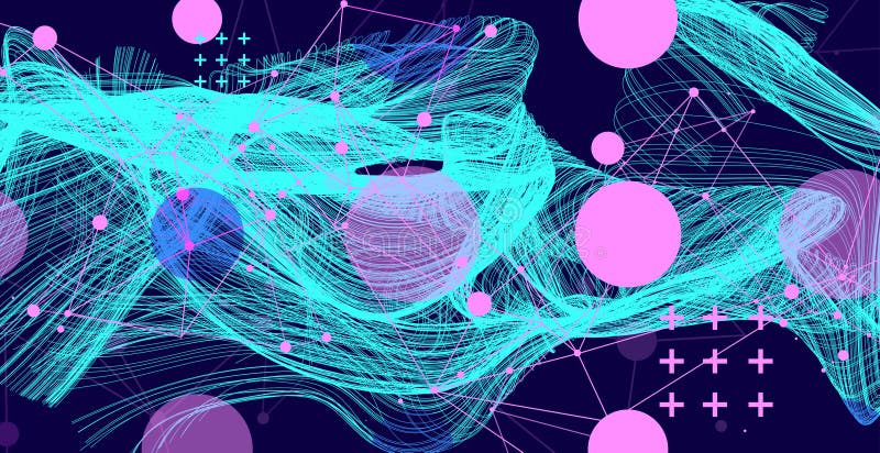 Abstract Wave Lines. Design Element for Technology, Science, Modern ...