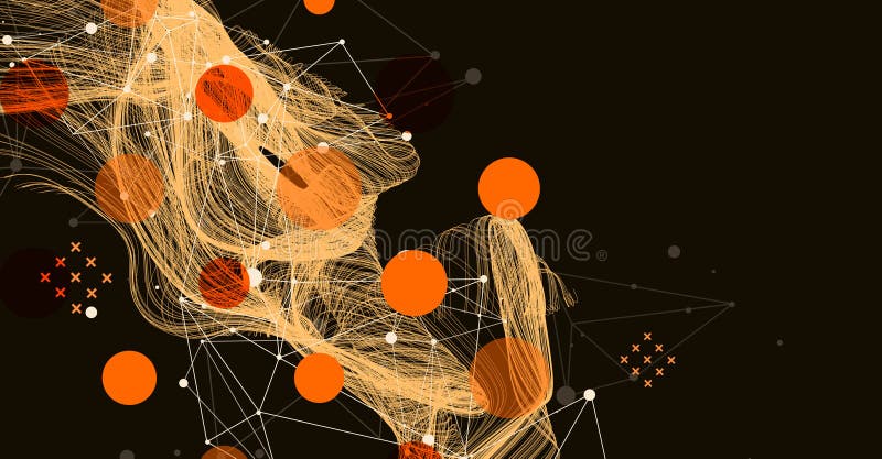 Abstract Wave Lines. Design Element for Technology, Science, Modern ...