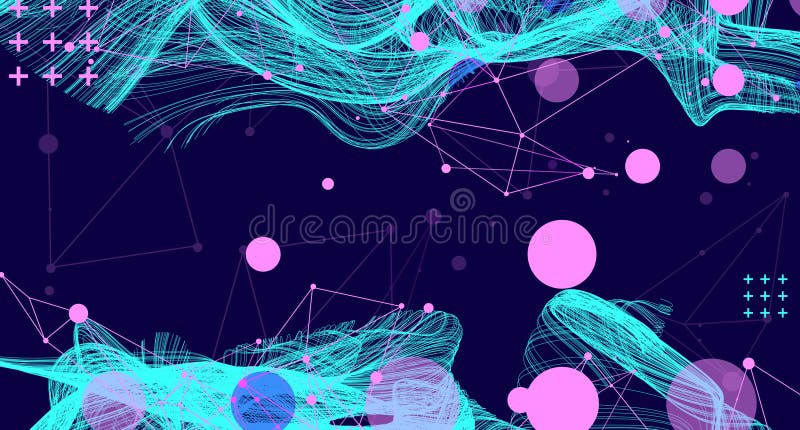 Abstract Wave Lines. Design Element for Technology, Science, Modern ...