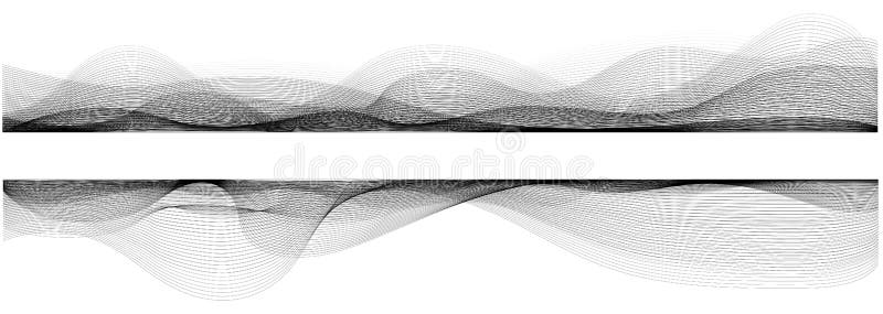 Abstract Wave Lines Frame on White Background Stock Vector ...