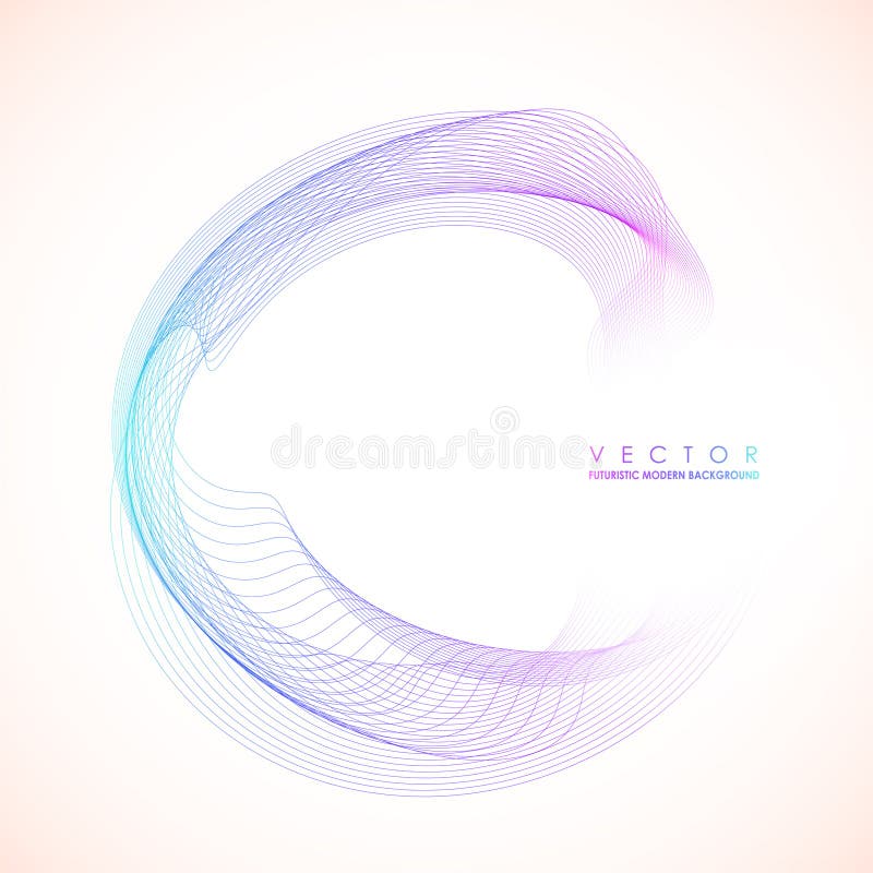 Abstract wave lines stock vector. Illustration of graphic - 269193745