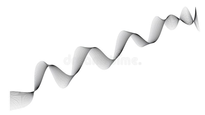 Abstract Wave Lines on White Background Stock Vector - Illustration of ...