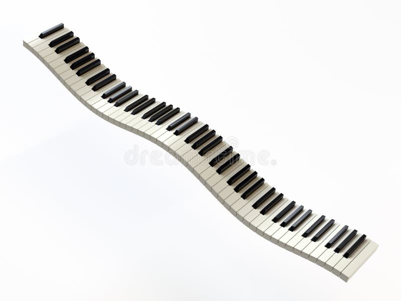 Abstract Wave Made of Piano Keys Stock Photo - Image of harmony ...