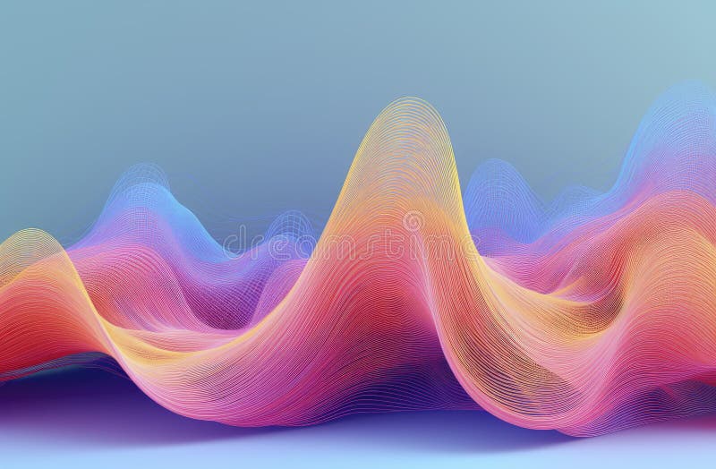 Abstract Wave. Magic Line Design. Flow Curve Motion Element. Neon ...
